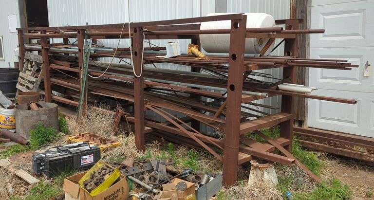 Square Pipe Rack With Scrap Metal Contents, -Inventory - Mayo Auction ...