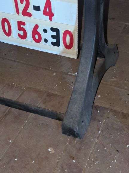 Polyvinyl Advertising Floor Standing Tilting Sign - Mayo Auction & Realty