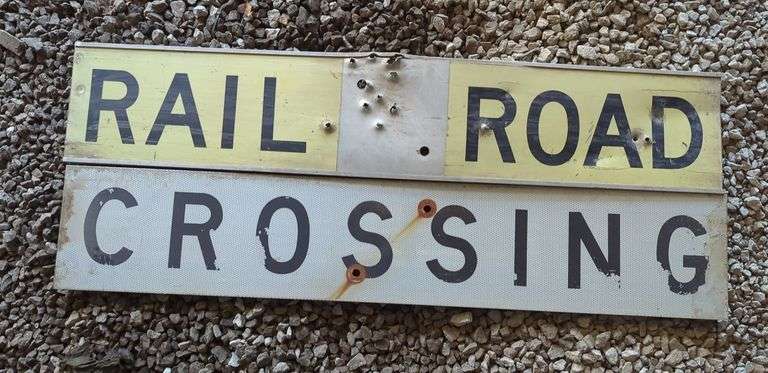 Metal Railroad Crossing Sign - Mayo Auction & Realty