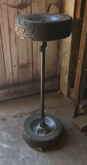 Repurposed Tire Side Table - Mayo Auction & Realty