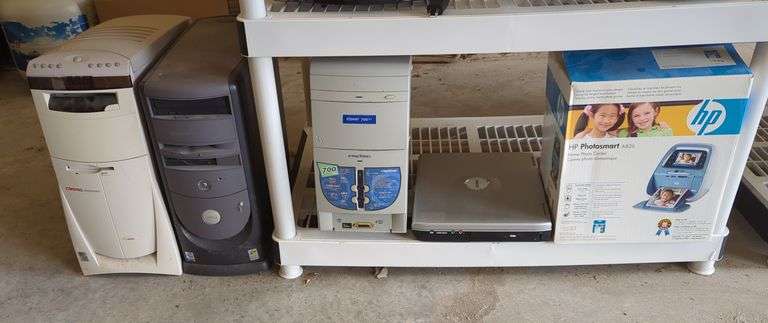 Assorted Computer Towers, Compaq Laptop, and HP Photosmart A826 Printer ...