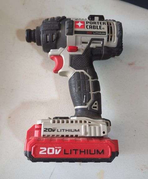 Porter Cable 20V Lithium Impact Driver, Model PC640 - Mayo Auction & Realty