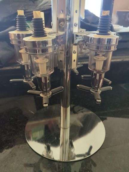 Six Bottle Carousel Revolving Bar Butler Dispenser - Mayo Auction & Realty