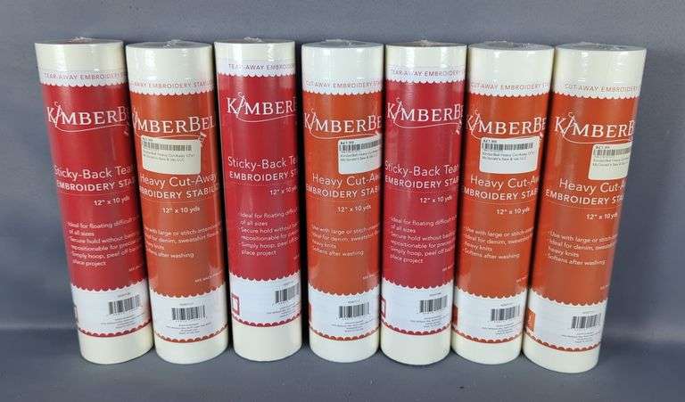Kimberbell Sticky-Back Tear-Away Embroidery Stabilizer Rolls - Mayo ...
