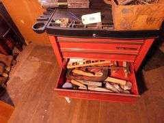 34"X32"X18 1/2" Task Force Tool Chest With Misc. Tools, Drill Bits ...