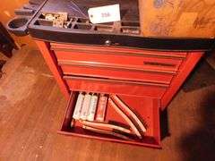 34"X32"X18 1/2" Task Force Tool Chest With Misc. Tools, Drill Bits ...