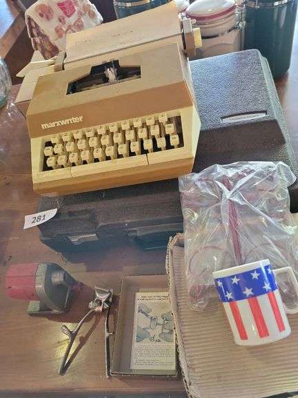 Vintage Marxwriter and Smith Corona Typewriters, Pencil Sharpener ...