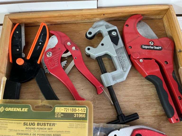 PVC cutters, GreenLee slug buster, tubing cutter - Curran Miller ...