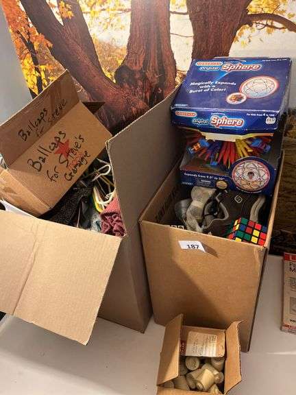 Sphere , rubix cube, clothes hangers, shoes - Curran Miller Auction ...