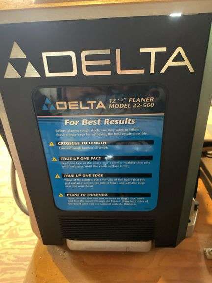 DELTA 12.5” x 6” Planer, excludes cabinet it’s sitting on - Curran ...