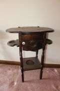 Wooden Smoking Table and End Table - Barr Realty & Auction Company, Inc.