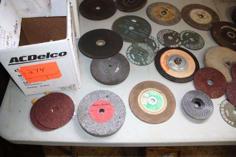Various Sized Grinding Wheels, Buffer Pad, and Wire Wheels - Barr ...