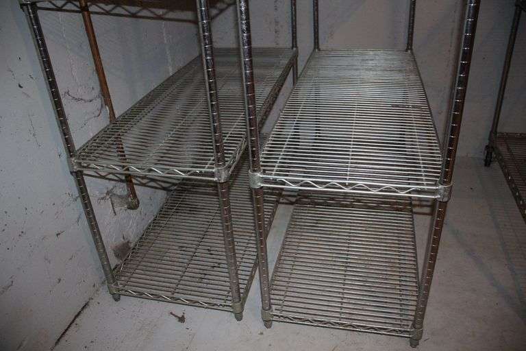 (2) 4 Section Metal Shelves - Barr Realty & Auction Company, Inc.