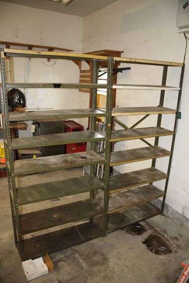 2 Section Metal Shelf - Barr Realty & Auction Company, Inc.