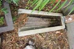 (3) Stepping Stones, Concrete Downspout Runoff, Concrete Flower Pot, Flower Pots, Concrete ...