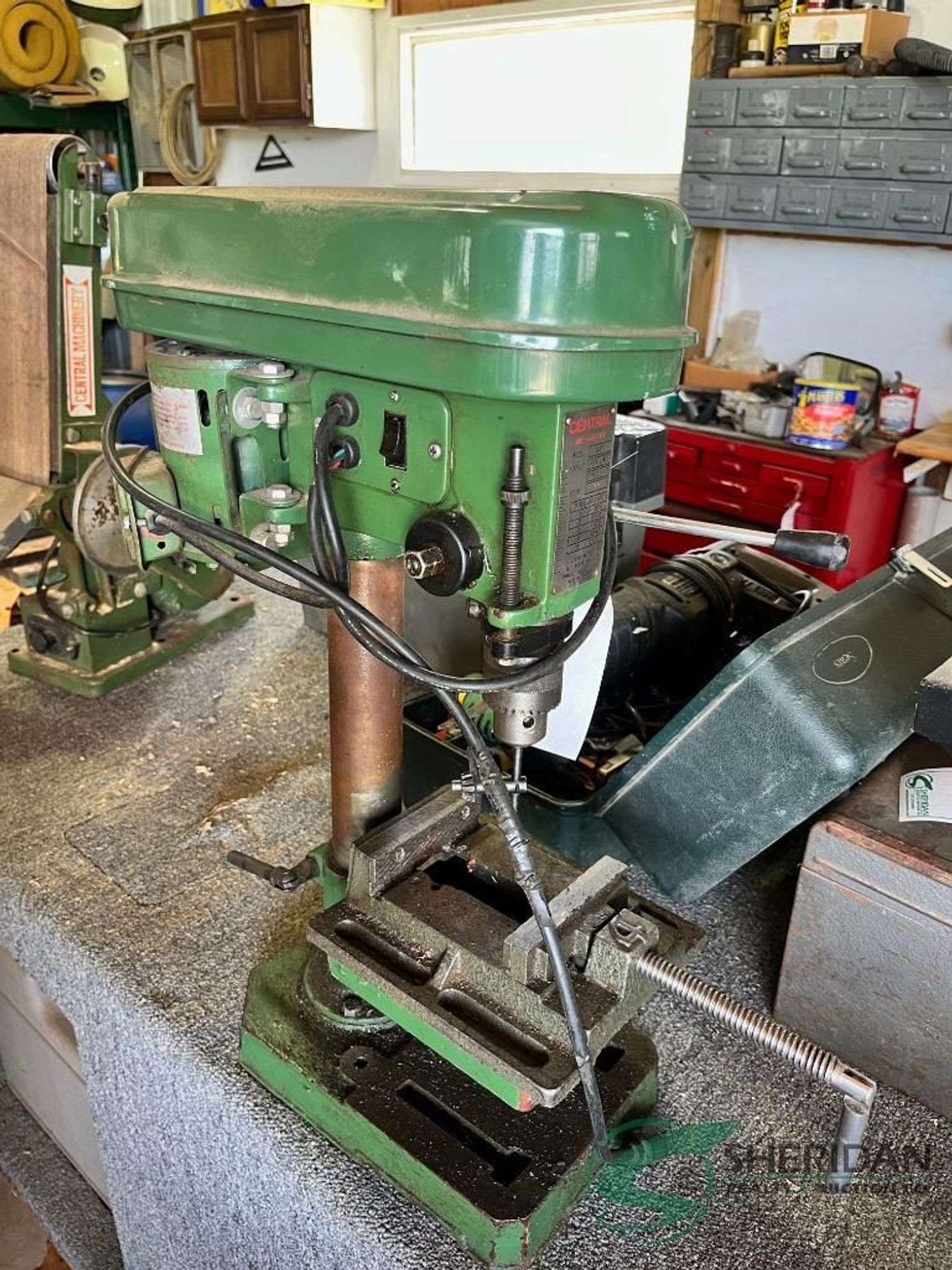 Central machinery bench drill press store