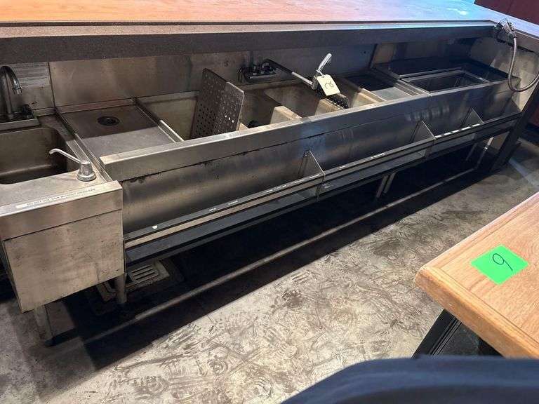 GlasTender Under Counter Bar System w/ Sinks- Single Speed Rails- Tap ...