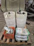 2 Tubs of Various PVC Pipe Pieces, 3 - 50 lb. Polysweep Superior ...