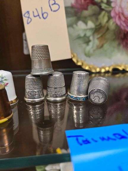 Thimbles x 10. Including Bone China Thimble made in England, Copper ...
