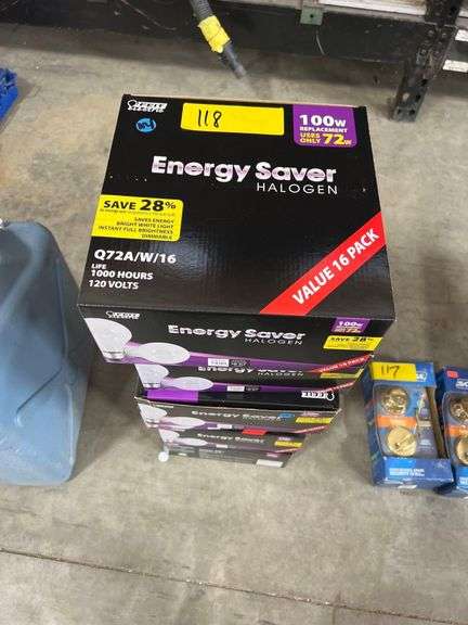 6 Boxes of Feit Electric Halogen Bulbs - 16 Bulbs Per Box - Hostetter ...