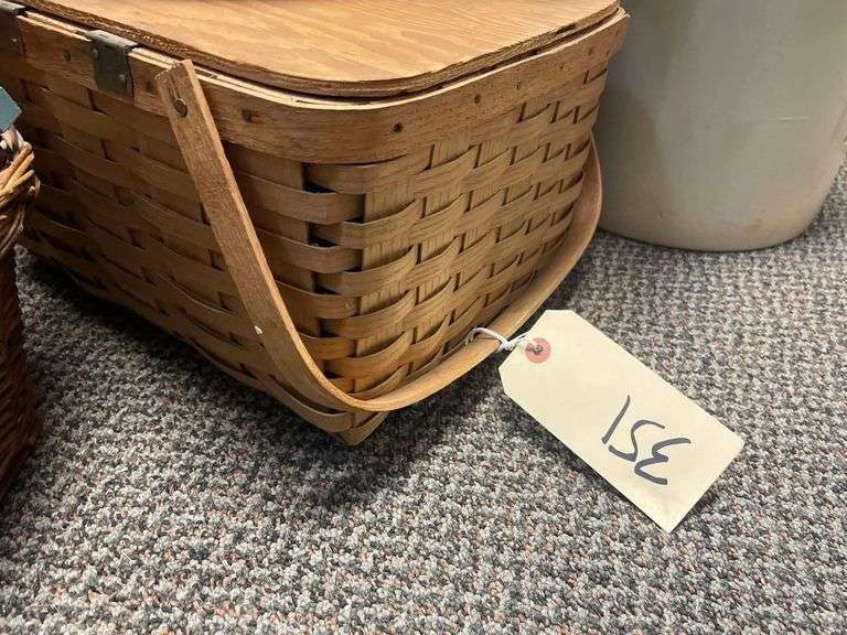 Wooden Picnic Basket 14x12x9 Inches with a Easter Basket - Hostetter ...