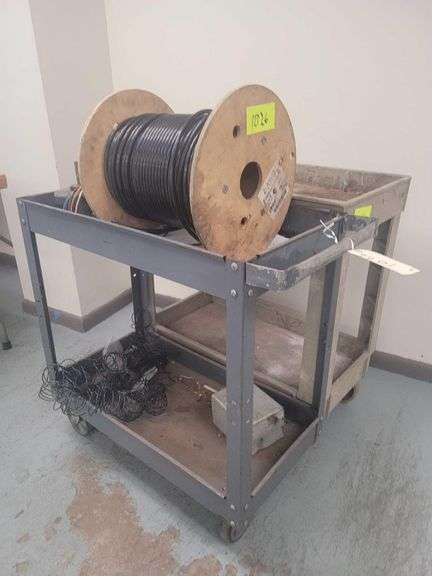 2 Rolling Carts - Spool of Cable - Hostetter Auctioneers