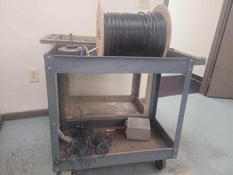 2 Rolling Carts - Spool of Cable - Hostetter Auctioneers