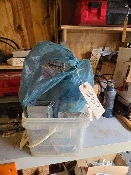 Plastic Bucket with Metallic Electrical Outlet Boxes, Outlet Covers ...