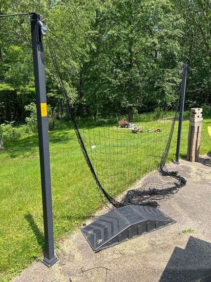 Net with Metal Posts and Plastic Bike Ramp - Hostetter Auctioneers