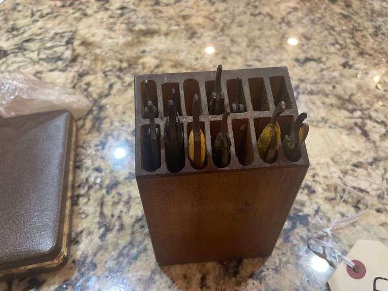 A Collection of 10 Straight Edge Razors in Display Box - Hostetter ...