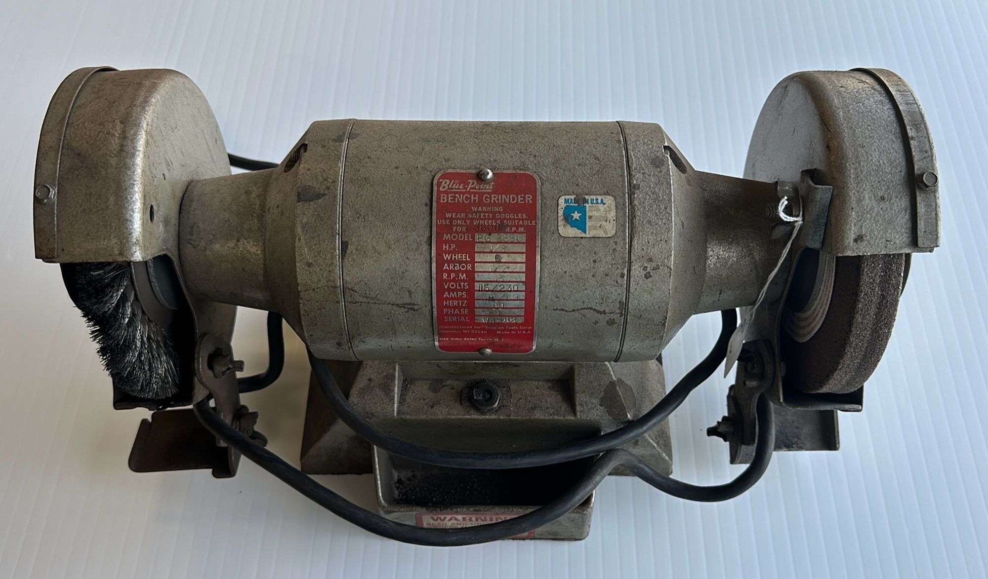 Blue Point Bench Grinder 1 3 HP Vondenhuevel Auctioneers LLC