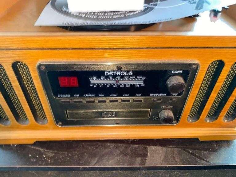 Detrola Wood Cabinet Record Player Stereo System with Stand - Comas ...