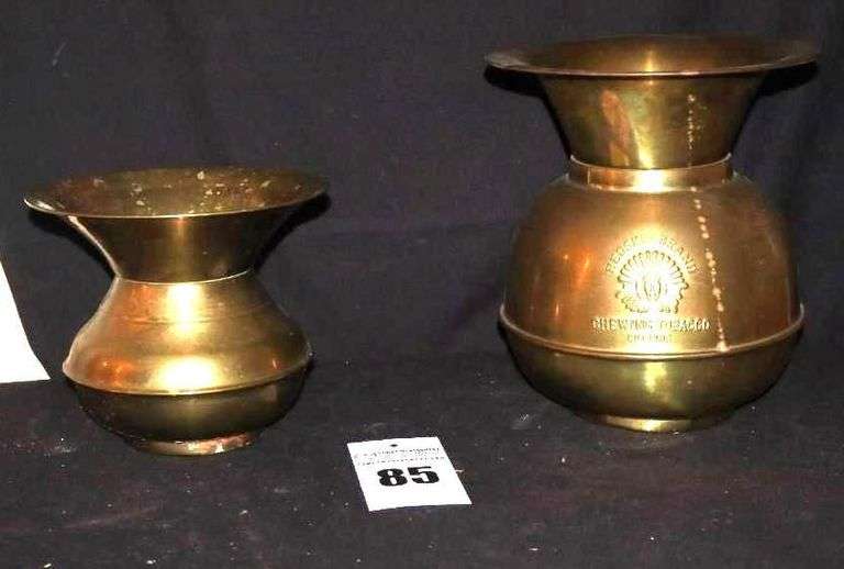 2 Vintage Brass Spittoons - Comas Montgomery Realty & Auction Co., Inc.