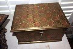 Decorative Storage Boxes - 3 gold nesting/Wood etc. - Comas Montgomery ...
