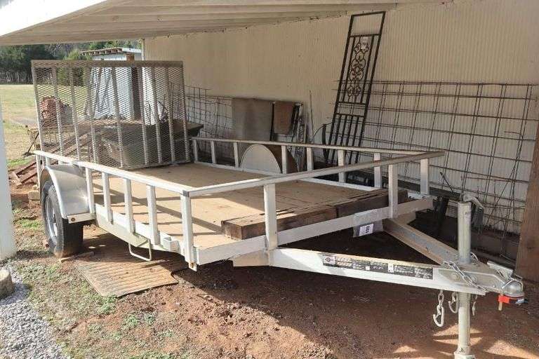 12ft x 6ft AGW Aluminum Trailer with Drop Down Back and Ram Trailer ...