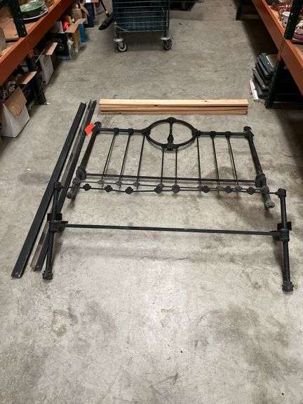 Antique Iron Bed, Headboard and Footboard, Slats, Rails - Taylor ...
