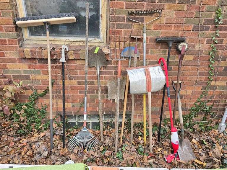 Lot of 14 Long Handled Tools - Burgess Auctions LLC