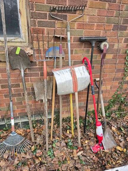 Lot of 14 Long Handled Tools - Burgess Auctions LLC