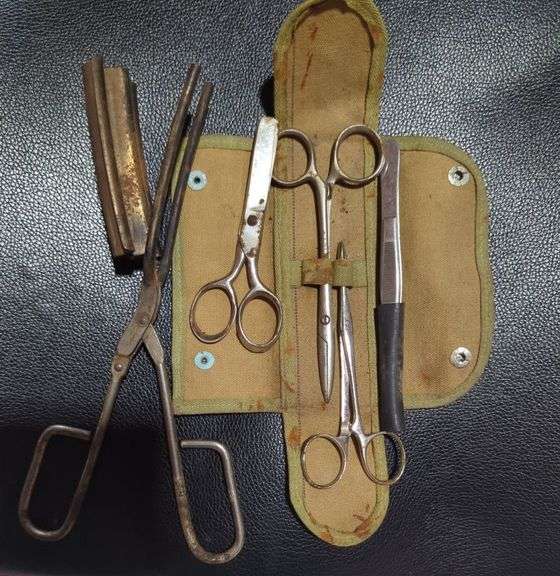 Medical Instrument Kit with Scissors and Forceps - Burgess Auctions LLC