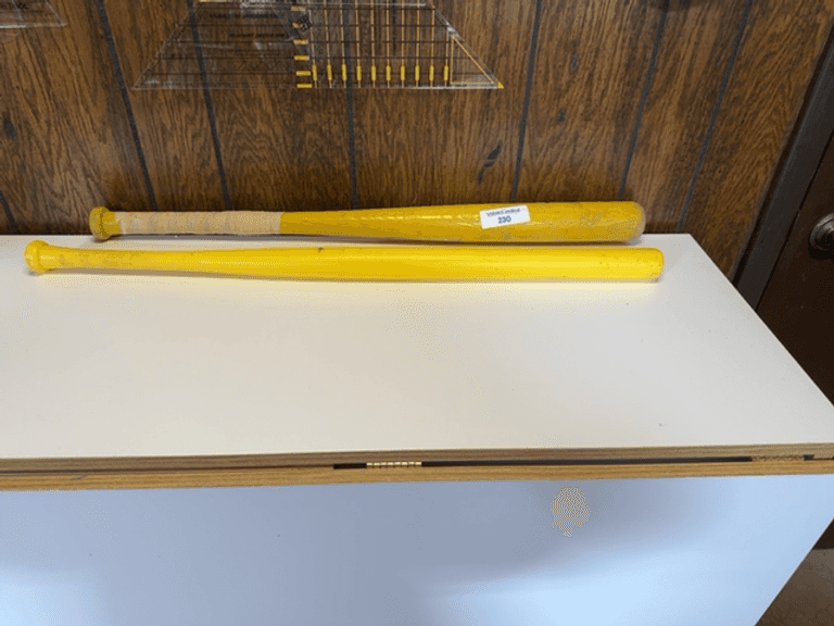 Lot of Two Yellow Baseball/Softball Bats - West Central Auction Company