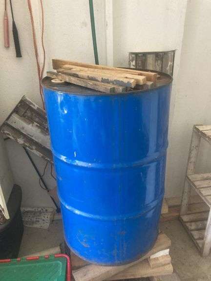 Blue barrel - West Central Auction Company