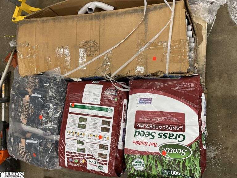 Scotts Grass Seed, BBQ Wood Chips, Max AP Canopy 10FTx20FT Opened Box ...