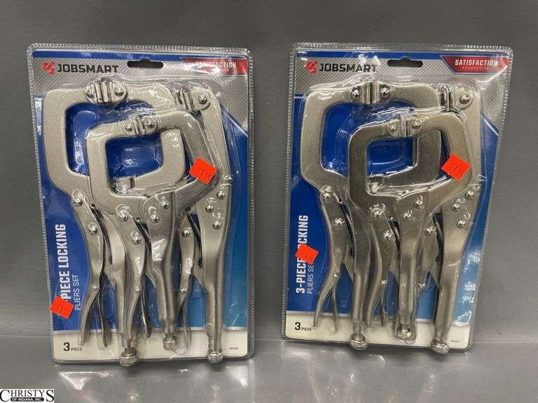 2 - Jobsmart 3PC Locking Pliers Set - Christys