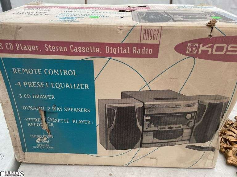 Koss 3 CD Player Stereo Cassette Digital Radio - Christys