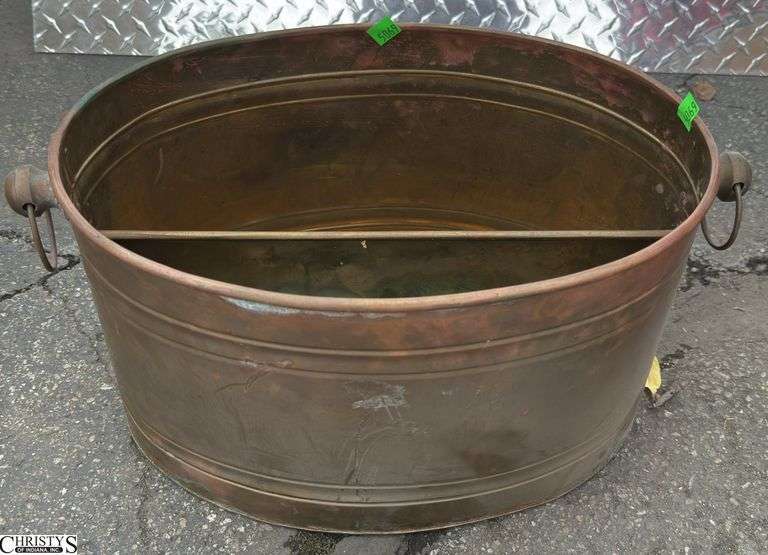 Divided copper bucket 16 x 11 x 9 - Christys