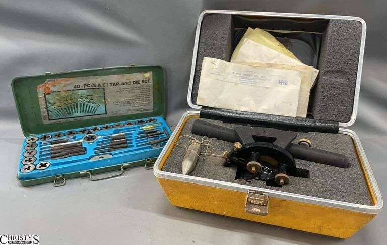 Sears Transit Level, and Taps and Die Set - Christys