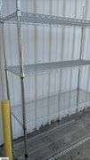 Four shelf chrome rack, 47X 18 X 74” Tall - Christys