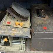 Tool Box With Electrical Outlets and Other Contents, Grinding Discs ...