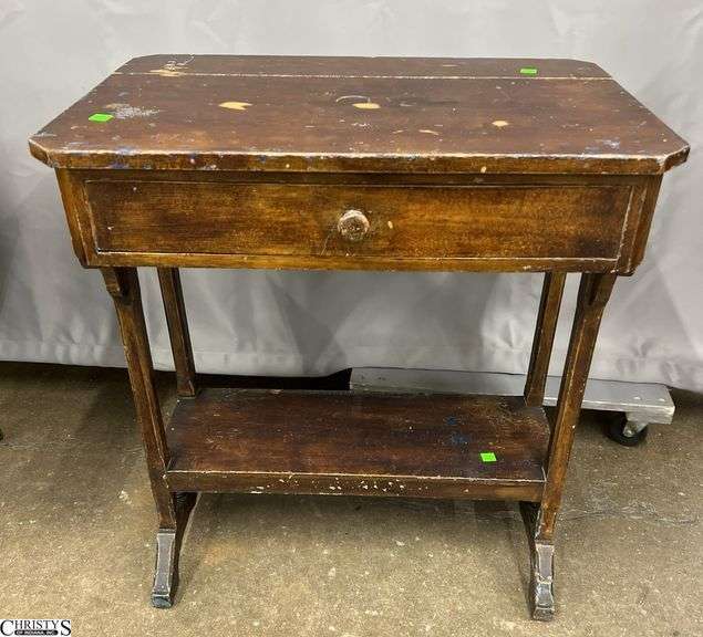 Wooden Table Stand With Drawer 26"x29.5" - Christys