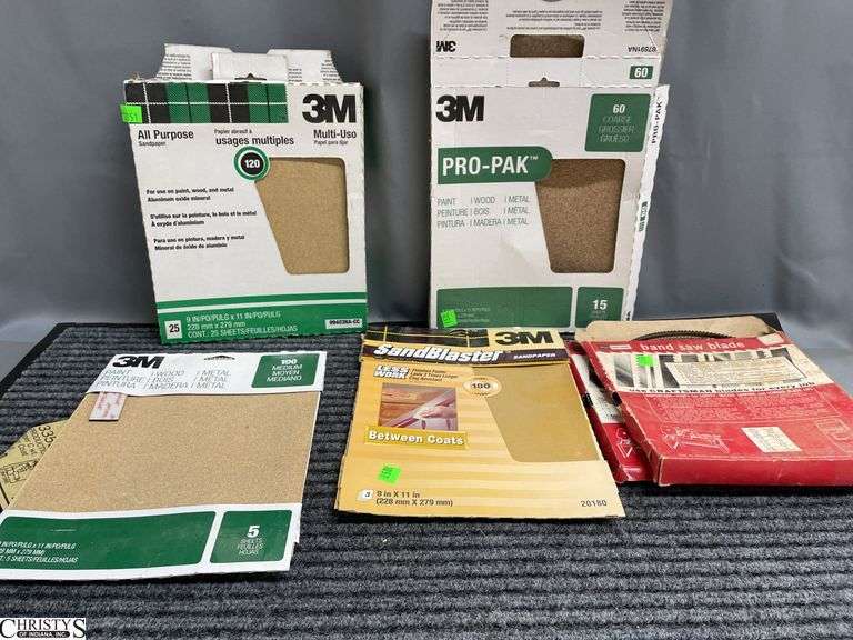 Band Saw Blades, Sand Paper Packs - Christys